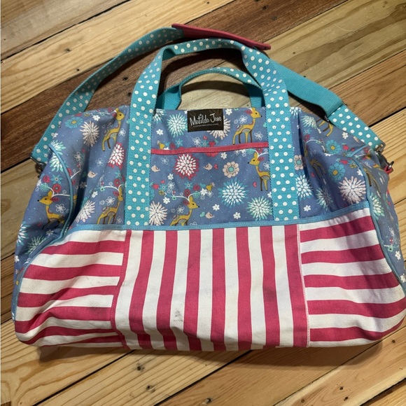 Matilda Jane | Bags | Matilda Jane Blue And Pink Duffle Bag | Poshmark